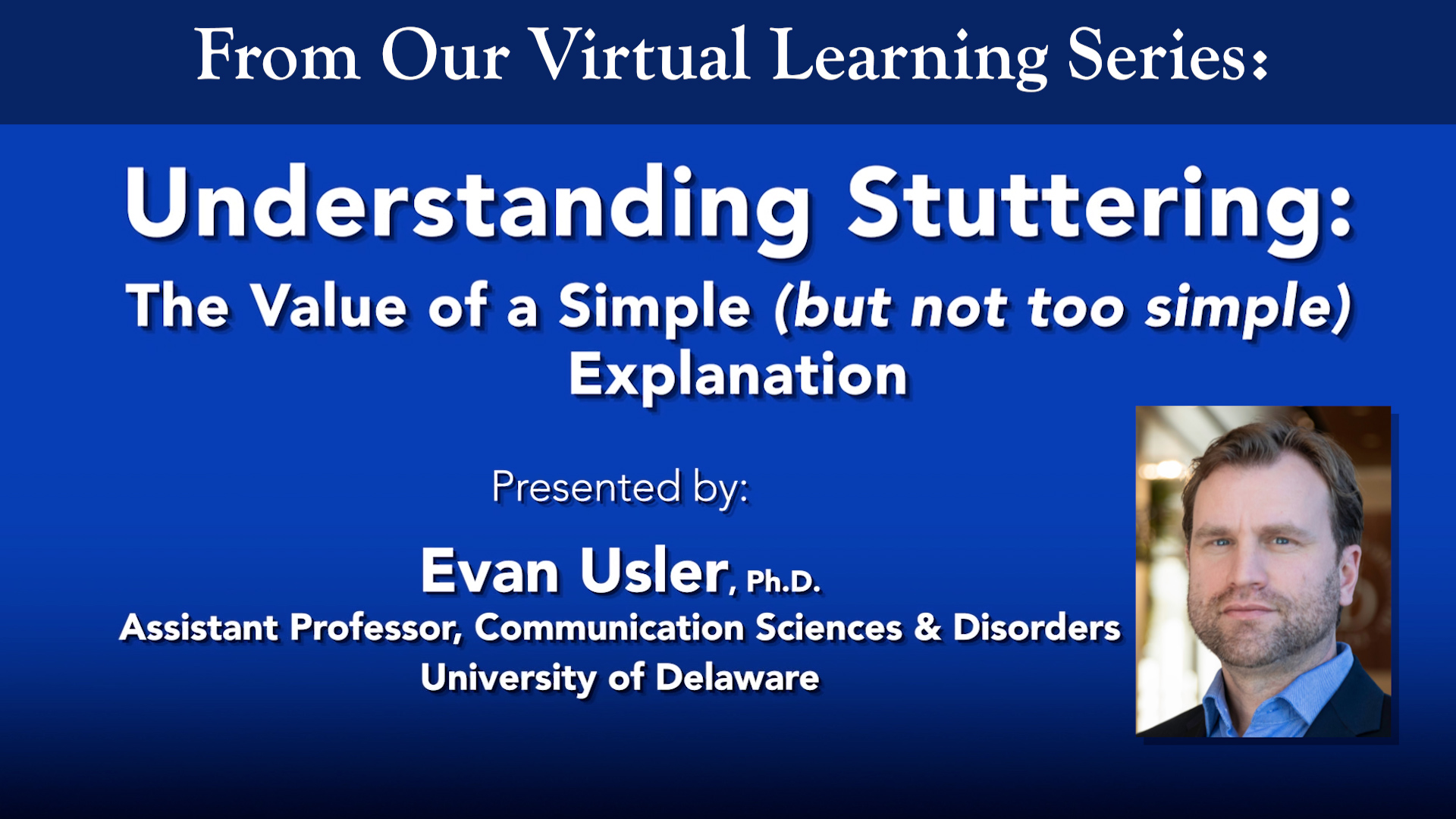 Understanding Stuttering: The Value of a Simple (but not too simple ...